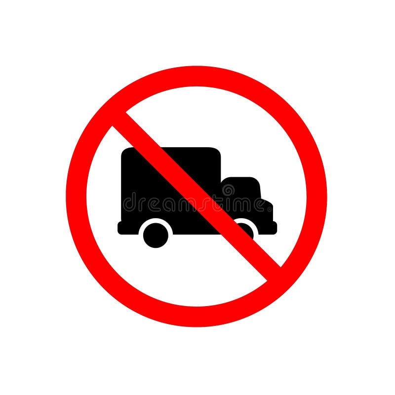 No Truck Allowed Sign Stock Illustrations – 330 No Truck Allowed Sign ...