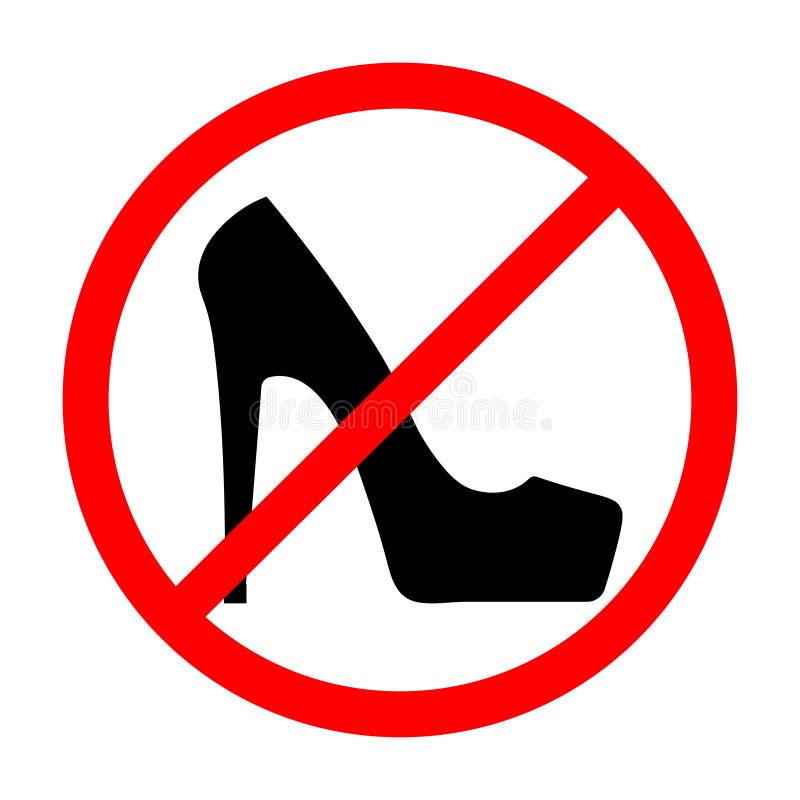 No High Heel Shoes Sign Warning. Vector Illustration Stock Vector ...