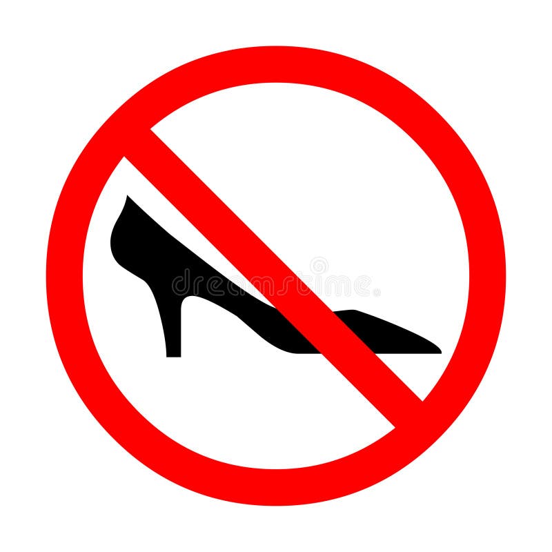 No Heels Sign Stock Illustrations – 95 No Heels Sign Stock ...
