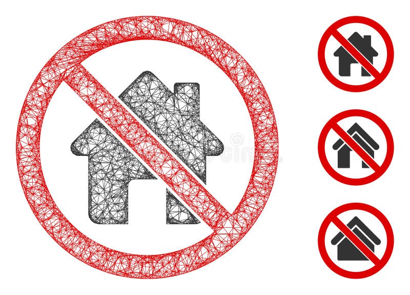 No Home Polygonal Web Vector Mesh Illustration Stock Illustration ...