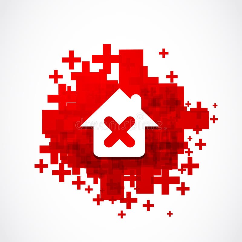 No home warning concept stock vector. Illustration of positive - 31862204