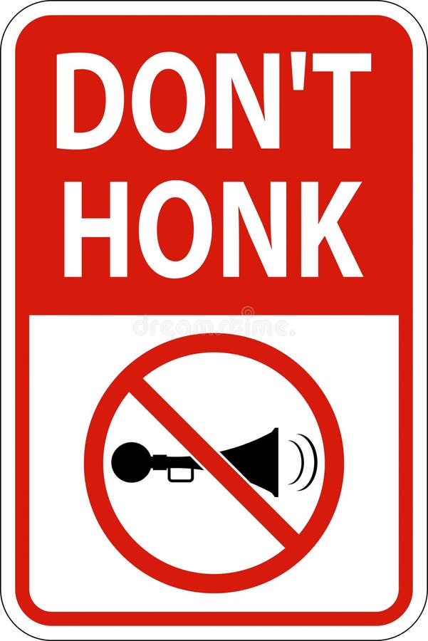No Honking Sign Board Stock Illustrations – 45 No Honking Sign Board ...