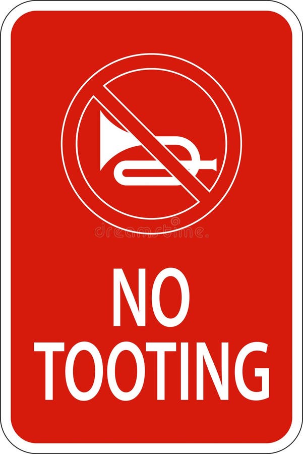 No Honking Sign Do Not Honk Your Horn Stock Vector - Illustration of ...