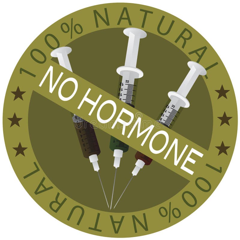 No Hormone 100 Natural Label Stock Vector - Illustration of hormone ...
