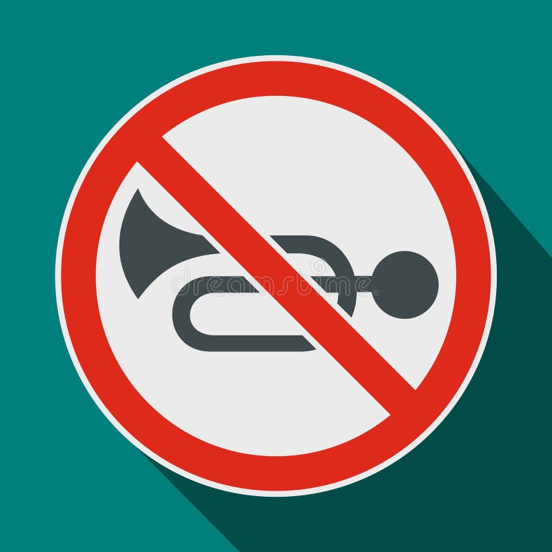 Trumpet, Traffic Sign, Vector Icon Stock Vector - Illustration of ...