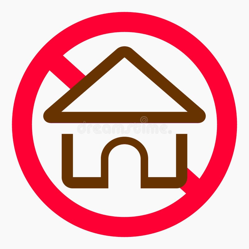 No house stock vector. Illustration of concept, restrict - 260365552