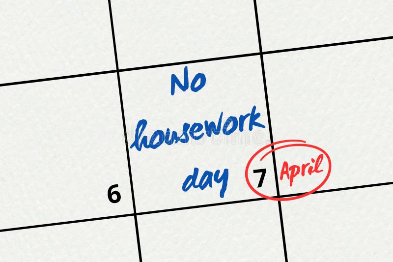No housework day 7 April stock illustration. Illustration of time ...