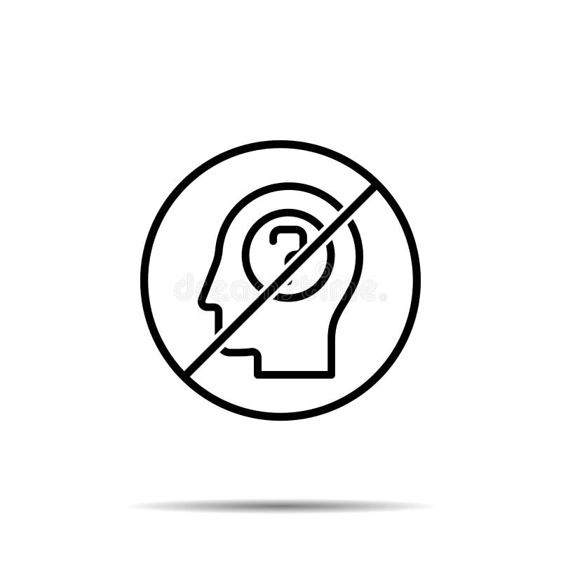 No Human, Brain, Education, Learning, Question Icon. Simple Thin Line ...