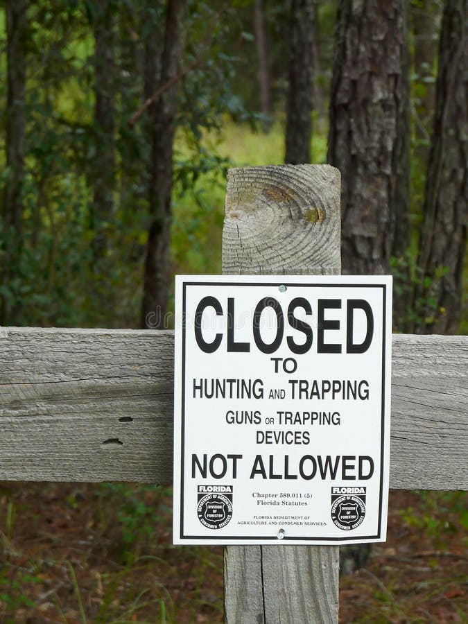 No Hunting Sign - Picture of a Rifle Gun Stock Photo - Image of google ...