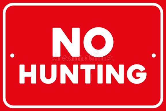 No hunting sign stock vector. Illustration of white - 324479267