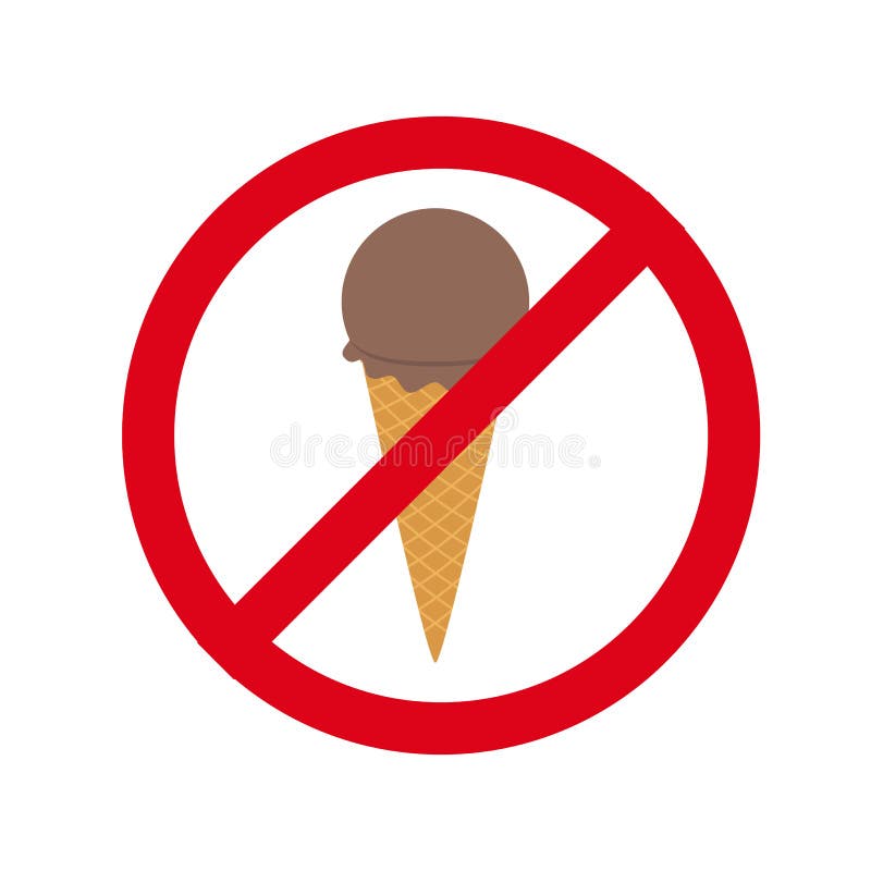 No ice cream stock vector. Illustration of round, post - 138137749