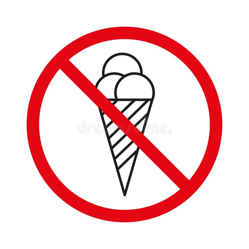 No Ice Cream Sign Stock Illustrations – 449 No Ice Cream Sign Stock ...