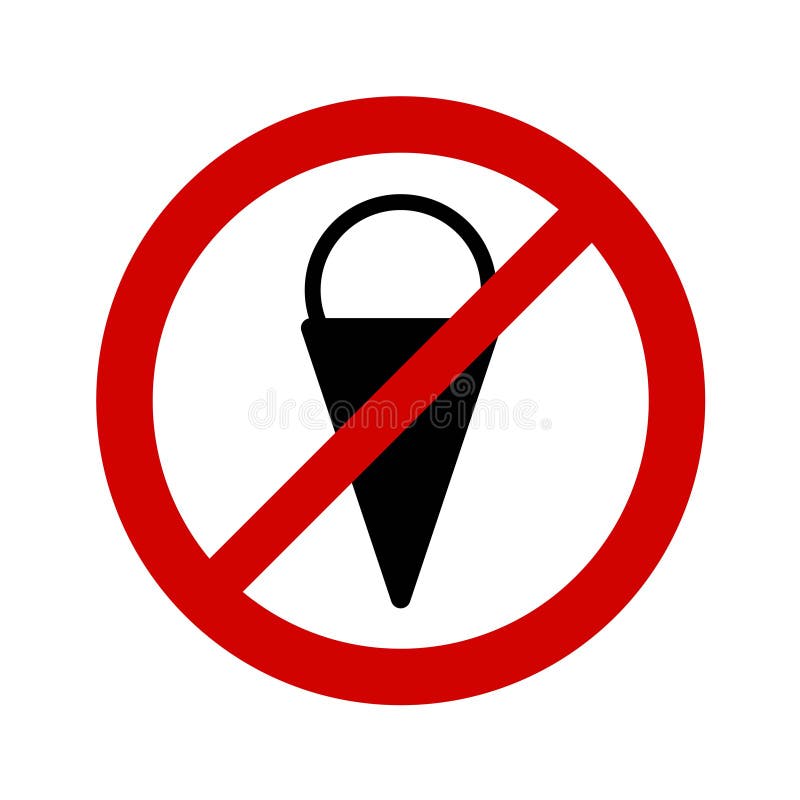 No Ice Cream Sign Stock Illustrations – 444 No Ice Cream Sign Stock ...