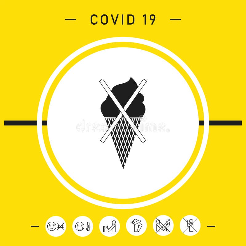No Ice Cream Symbol Icon. Graphic Elements for Your Design Stock Vector ...