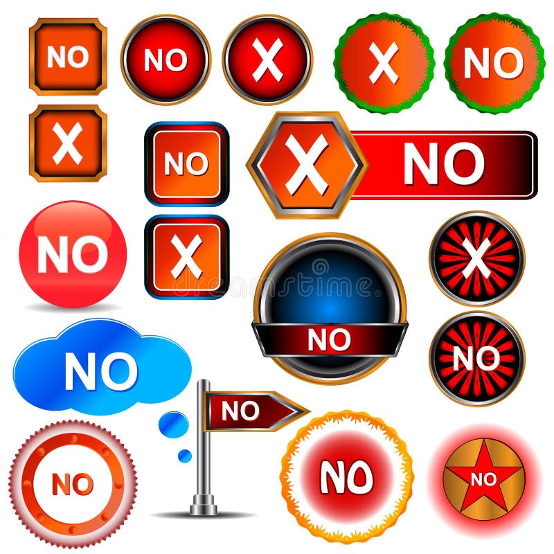 No icons set stock vector. Illustration of agree, form - 27556249