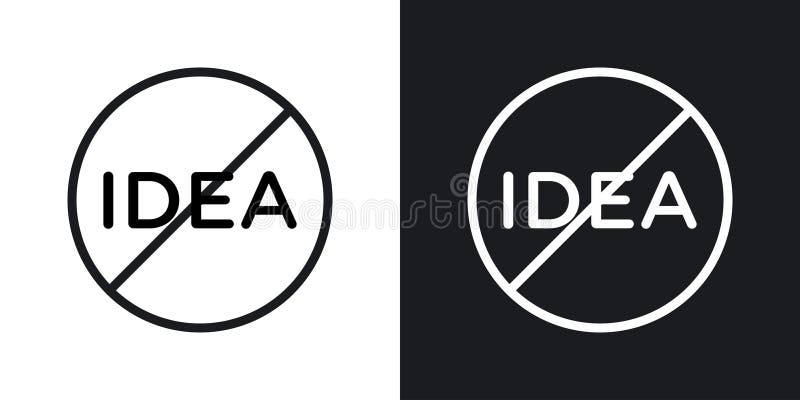 No Idea sign stock vector. Illustration of vector, collection - 341313408