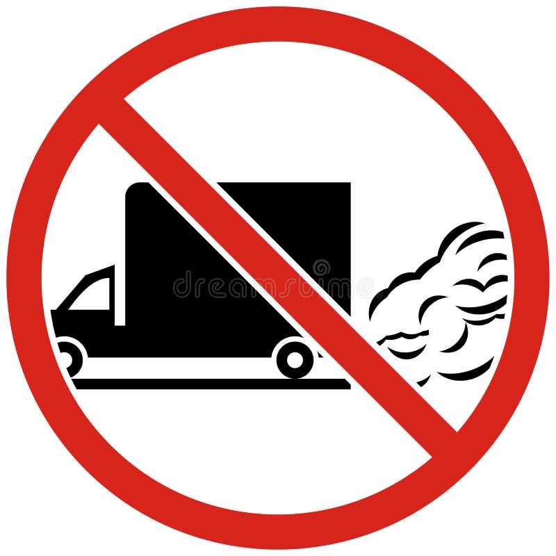 No Idling, Turn Off Engine. Prohibition Sign Stock Vector ...