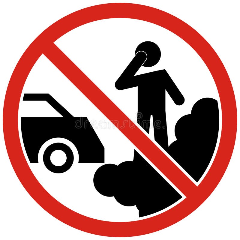 No Idling Turn Off Engine Sign on White Background Stock Vector ...