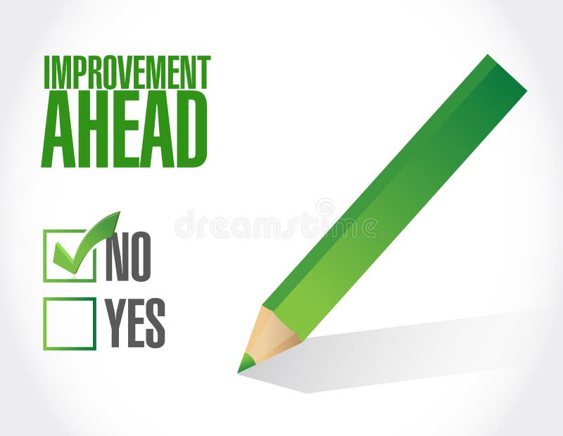 Improvement Ahead Street Sign Stock Illustration - Illustration of news ...