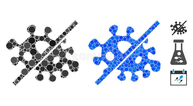 No Infection Mosaic Icon of Round Dots Stock Vector - Illustration of ...
