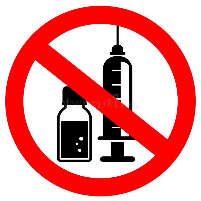 No injection vector sign stock vector. Illustration of flat - 231490372