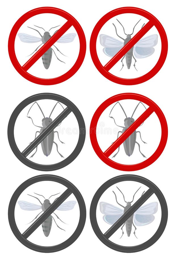No insects. Sign set stock vector. Illustration of infectious - 153555629