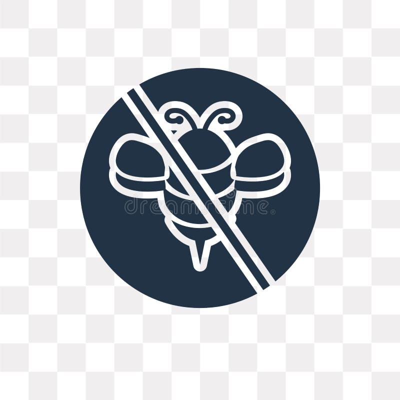 No Insects Vector Icon Isolated on Transparent Background, No in Stock ...