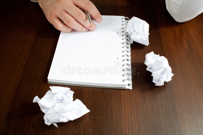 No inspiration stock photo. Image of idea, notepad, table - 10760886