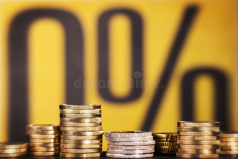 The Concept of Change in Interest Rates on Mortgages. Concept Stock ...