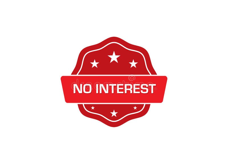NO INTEREST red stamp text stock illustration. Illustration of white ...