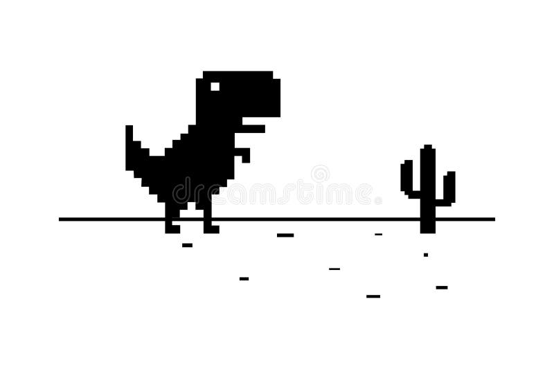 No Internet Connection Pixel Art Dinosaur Offline Art Bad Connection ...