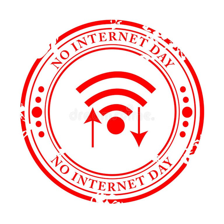 No Internet Day stock illustration. Illustration of luck - 84146564