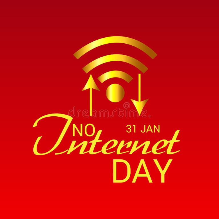 No Internet Day stock illustration. Illustration of happy - 84146725