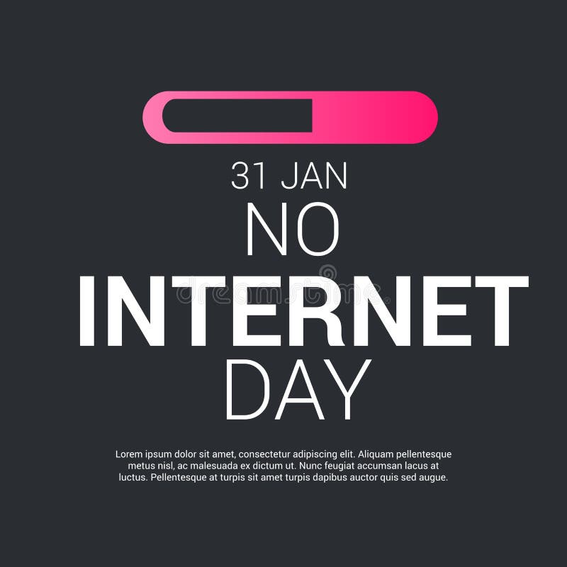 No Internet Day stock illustration. Illustration of date - 84146746