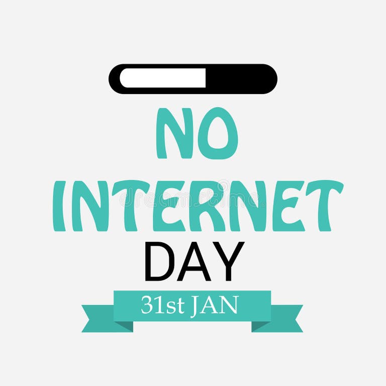 No Internet Day stock illustration. Illustration of relax - 84146800