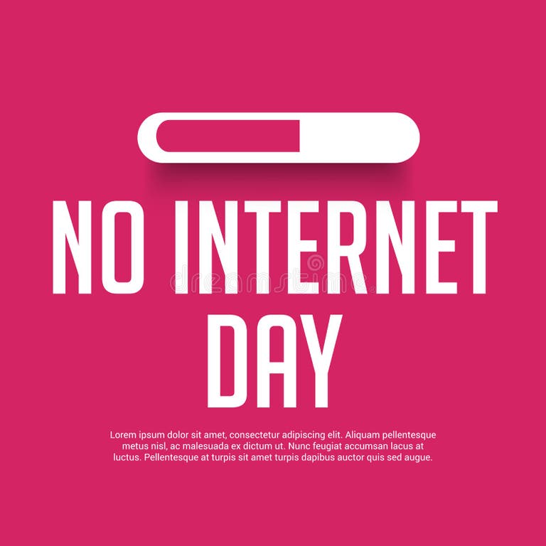 No Internet Day stock illustration. Illustration of meditation - 84146812