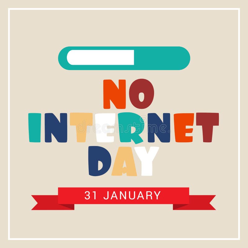 No Internet Day stock illustration. Illustration of carefree - 84146942