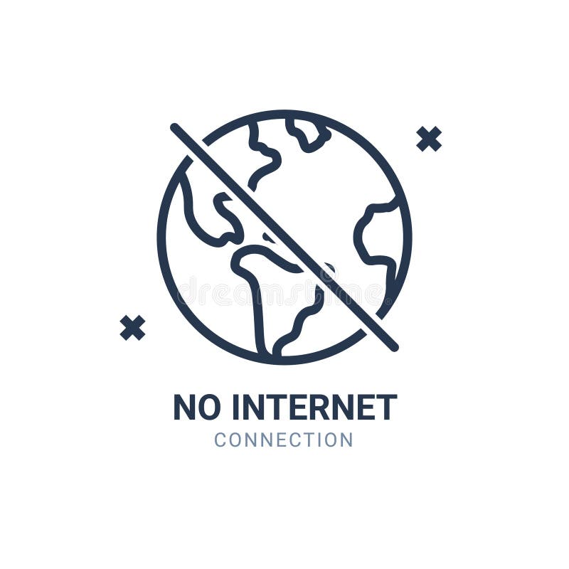 No Internet Signal Access Concept Forbidden Network. Bad Connection ...