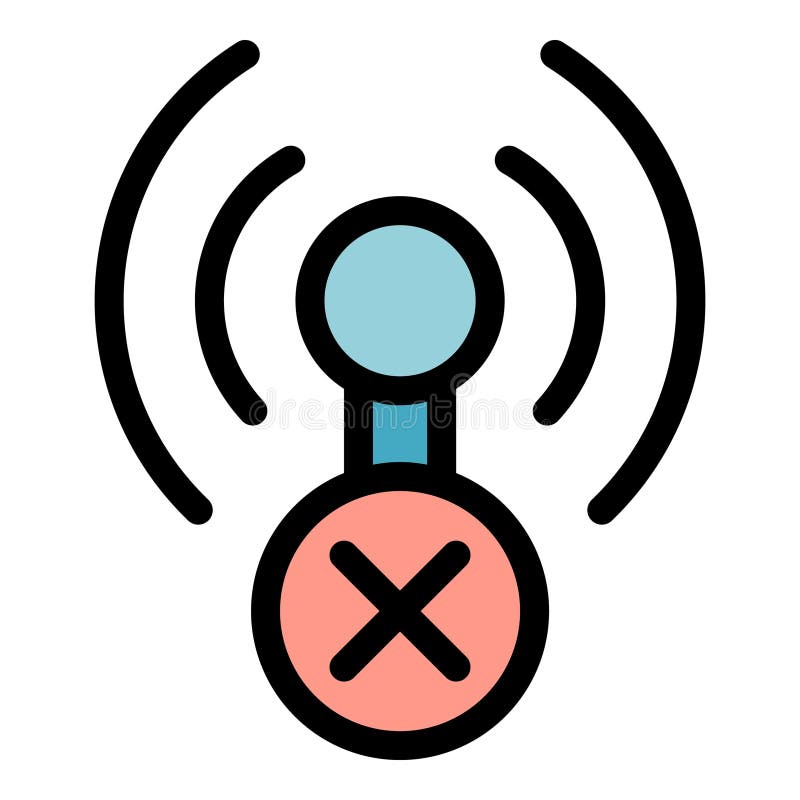 Signal Error Icon Vector Flat Stock Vector - Illustration of signal ...