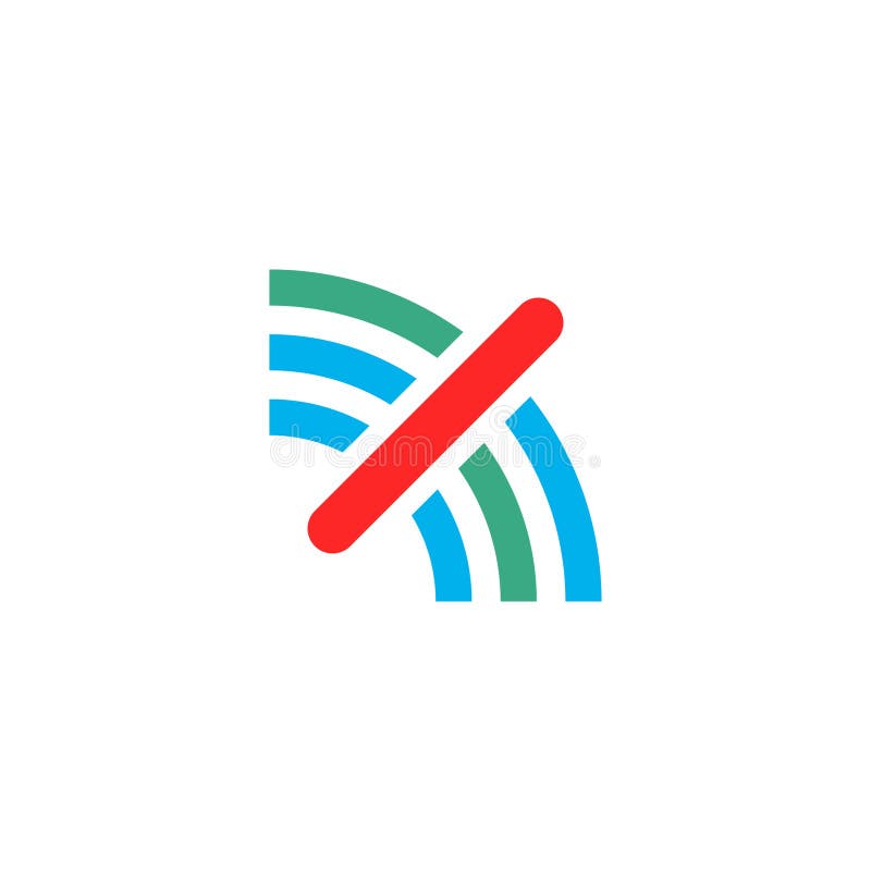 No Internet Vector Icon Logo Design Stock Vector - Illustration of ...