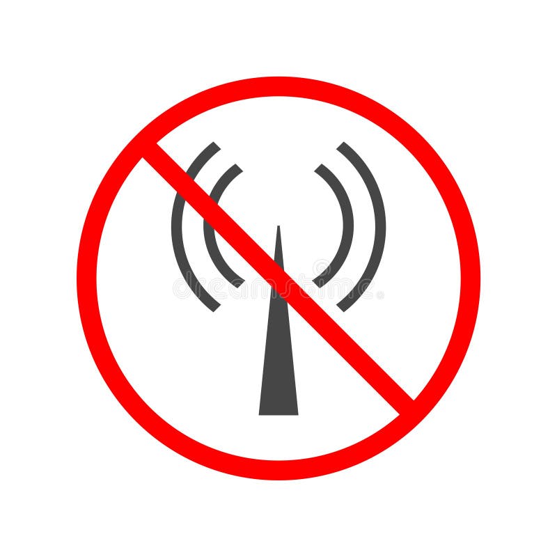 No internet and wi fi sign stock vector. Illustration of antenna ...