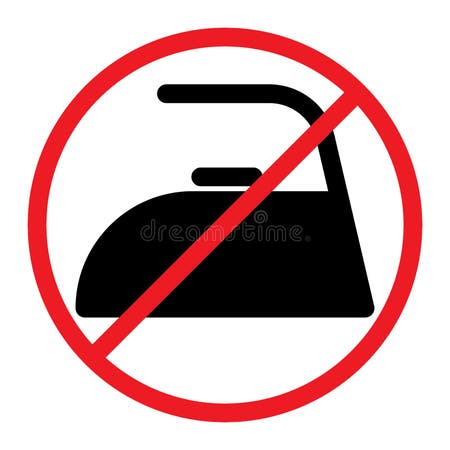 No Ironing Line Icon. Do Not Iron Vector Illustration Stock Vector ...