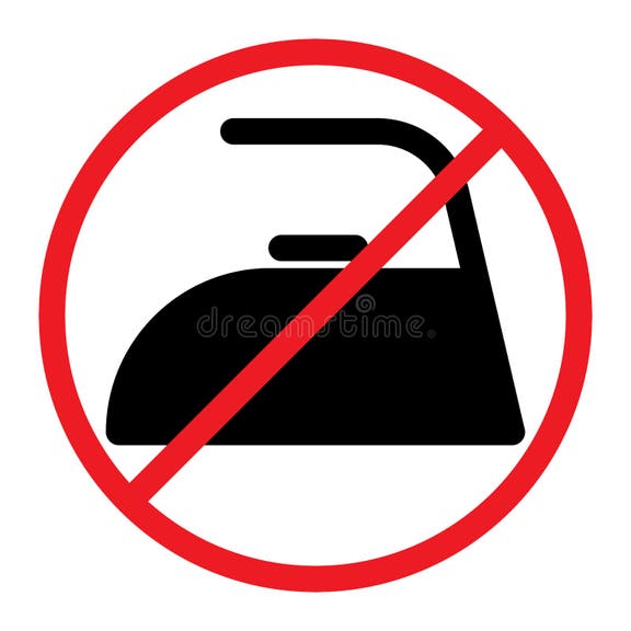 No Ironing Line Icon. Do Not Iron Vector Illustration Stock Vector ...