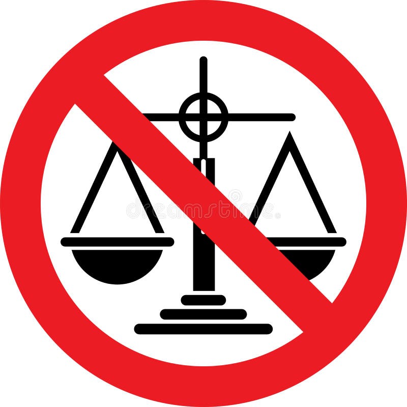 No justice sign stock illustration. Illustration of justice - 113167673