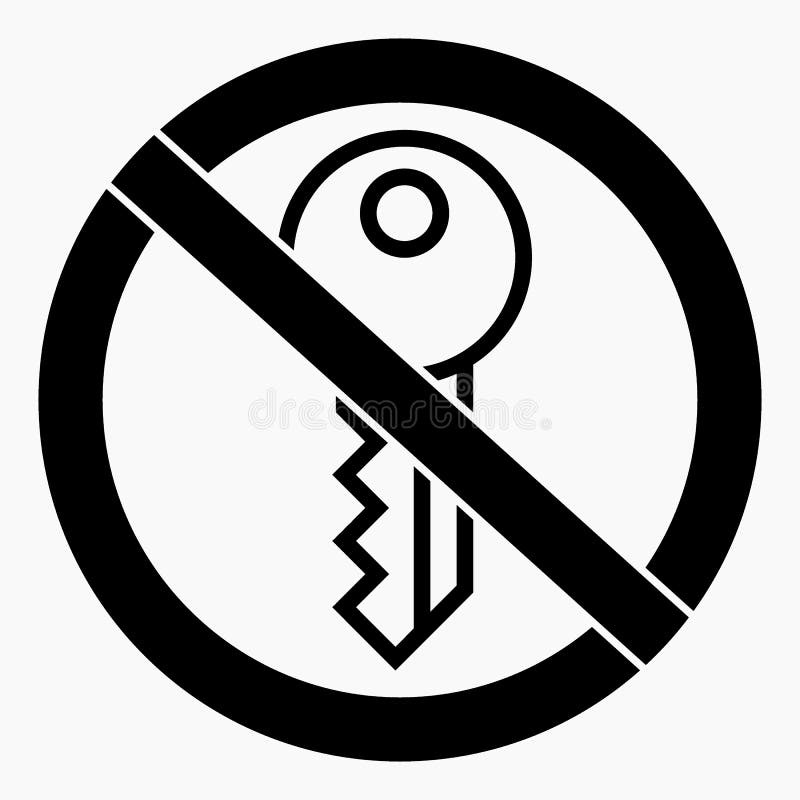 No key. Key ban stock vector. Illustration of restricted - 260395715