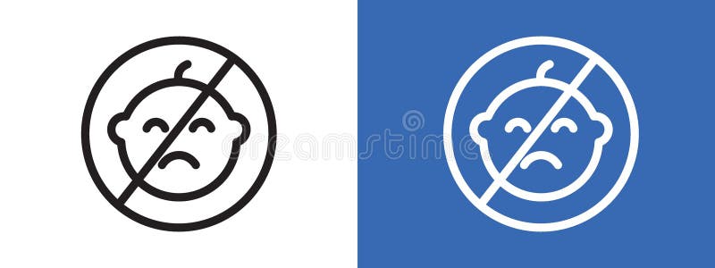 No Kid Allowed Logo Sign Set Vector Outline Stock Illustration ...