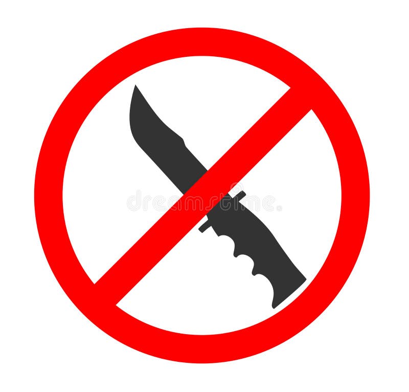 No Knife Sign and Symbol stock illustration. Illustration of ...