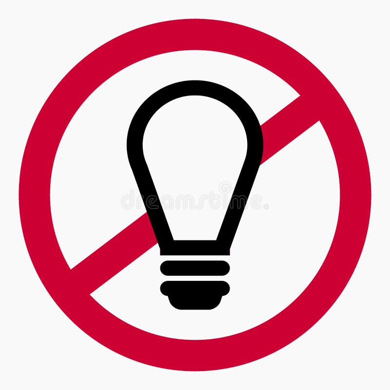 No Lamp stock vector. Illustration of display, household - 260450982