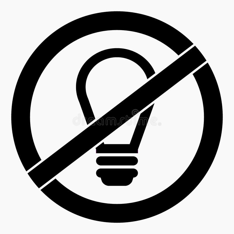 No Lamp stock vector. Illustration of vector, button - 260450983