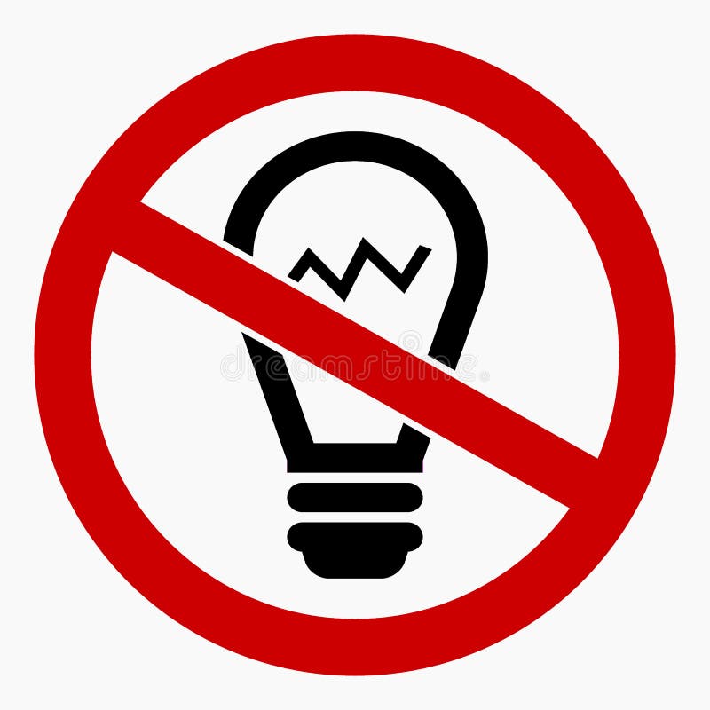 No Lamp stock vector. Illustration of lamp, isolated - 260450986